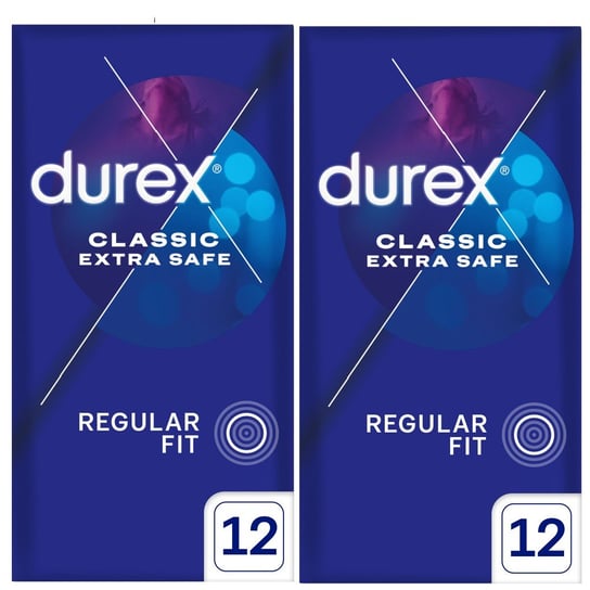 Zestaw DUREX EXTRA SAFE Prezerwatywy Grubsze Mocniejsze 24 sztuki ...