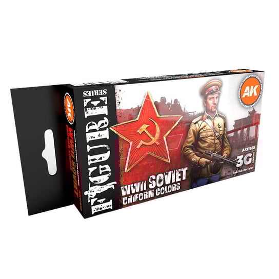 Zestaw farb 3Gen Acrylics WWII Soviet Uniform Colors, AK Interactive ...