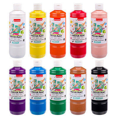 Zestaw farb plakatowych Poster Paint Bruynzeel 10 x 500 ml - Inna marka ...