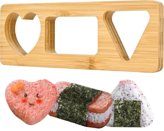 Zestaw foremek, duża bambusowa klasyczna foremka do ryżu Musubi Ball ...