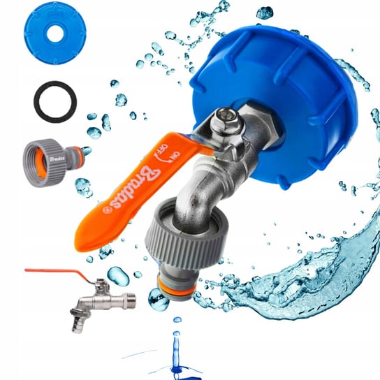 ZESTAW KRAN DO ZBIORNIKA 1000 ZAWÓR DO MAUZERA WĄŻ 1/2 USZCZELKA NYPEL - BRADAS | Sklep EMPIK.COM