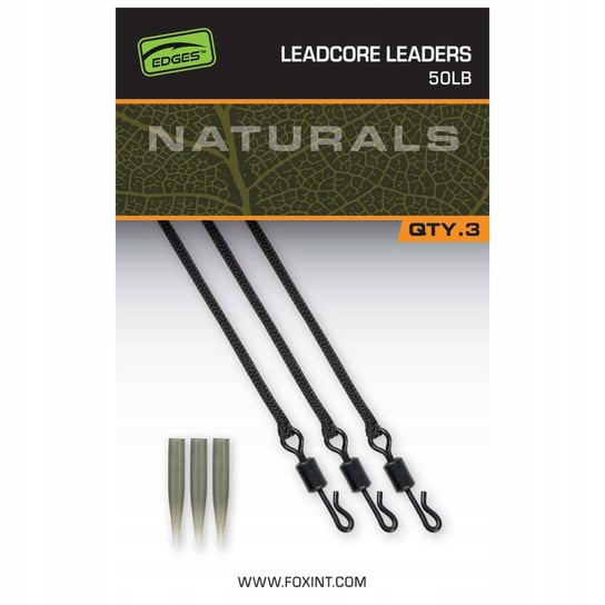 ZESTAW LEADCORE FOX NATURALS LEADCORE 50 LB LEADERS X 3 - Fox | Sport ...