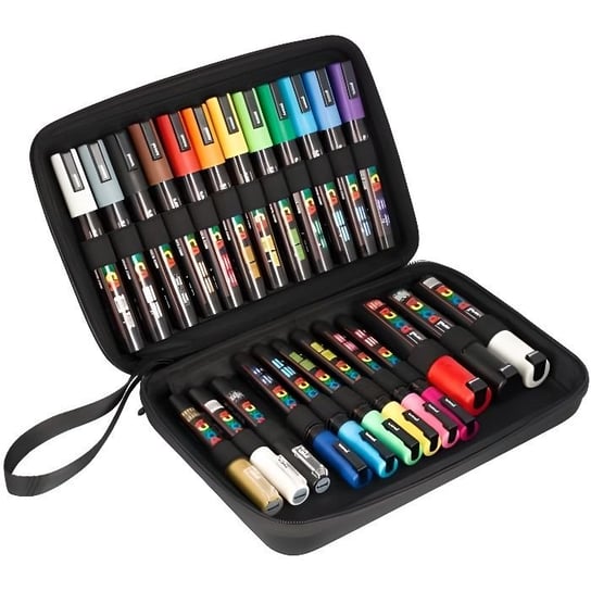 Zestaw Markerów - POSCA - 24 Markery Różnorodne - Mieszane - Do Studiów ...