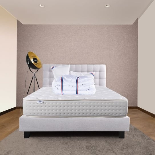 Zestaw Materacy Purlux, Dwustronna Twarda Pianka Z Pamięcią Kształtu 26 Cm + Szara Podstawa ...