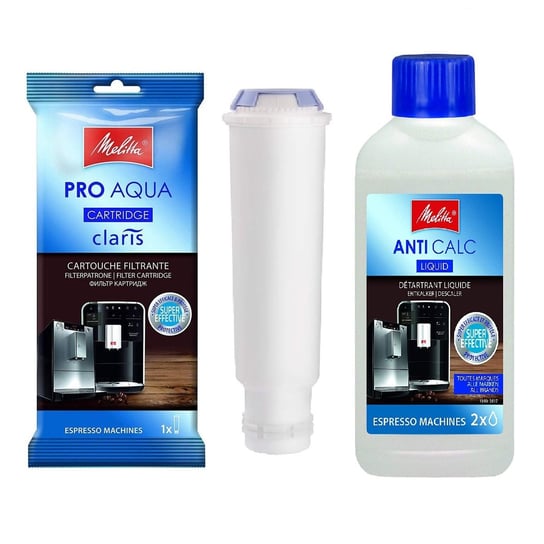 Zestaw Melitta, Filtr Wody Claris ProAqua, Odkamieniacz AntiCalc 250ml ...