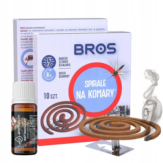 Zestaw Na Komary Spirale Bros 10 Szt + Olejek - Aromatum | Sklep EMPIK.COM