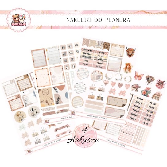 Zestaw naklejek do planera MaDam Boho Marzenie – Naturalne piękno w ...