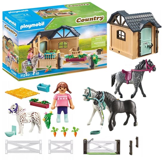 Zestaw Playmobil Country Rozbudowa Stajni 71240 + Trzy Konie ...