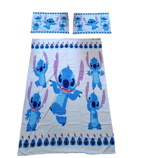 Zestaw Pościel 140x200cm 2 Poszewki na Poduszki 50x75cm Lilo i Stitch ...