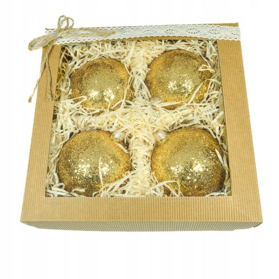 zestaw prezentowy 4 SZT bombki szklane ŚWIĘTA PREZENT - Inna marka ...