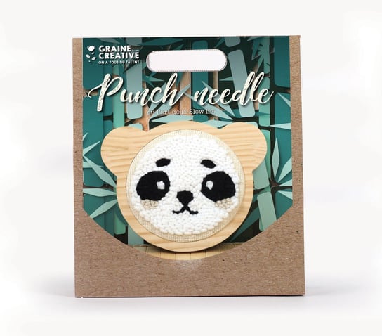 Zestaw punch needle, panda, 15 cm - GRAINE CREATIVE | Sklep EMPIK.COM