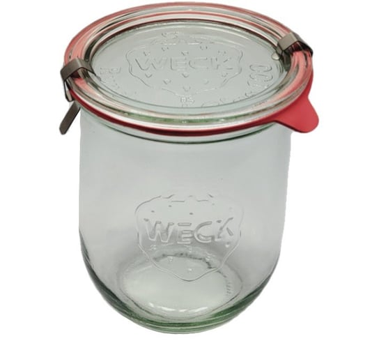 Zestaw Słoików Weck Pojemność 1062 Ml Średnica 100mm 12 Sztuk + Szklane Wieka, Zapinki ...
