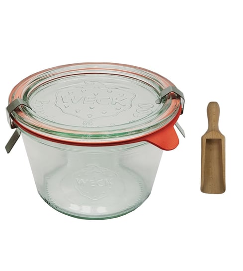 Zestaw Słoików Weck Pojemność 370 Ml Średnica 100mm 12 Sztuk + Szklane Wieka, Zapinki, Gumki ...