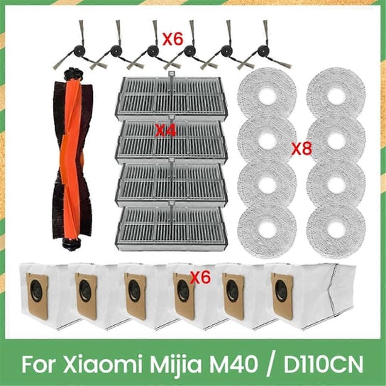 Zestaw szczotki do odkurzacza, filtra, worka na kurz i ściereczki do ...