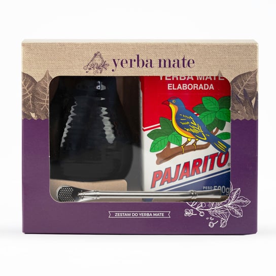 Zestaw Yerba Mate Pajarito 500g, matero czarne, bombilla - VitaFarm ...