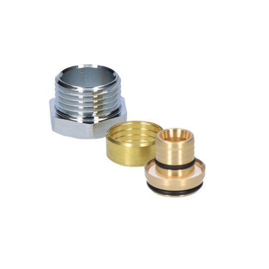 Złączka zaciskowa chromowana, GZ 1/2", rodzaj rury: alupex, rozmiar ...