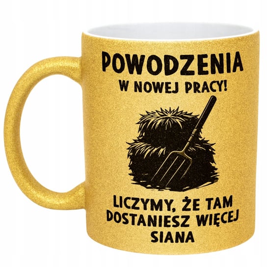 Złoty kubek brokatowy Na Pożegnanie Odejście z Pracy Zabawny Prezent - Bullz | Sklep EMPIK.COM