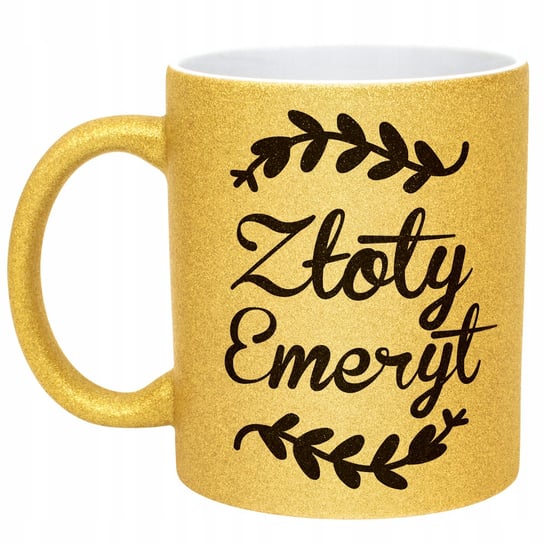 Złoty kubek brokatowy Z okazji Emerytury Dla Emeryta Prezent - Bullz | Sklep EMPIK.COM
