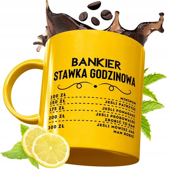 Złoty Kubek Premium Dla Bankiera na Prezent z Nadrukiem ze Zdjęciem ...
