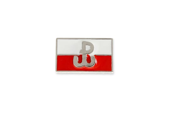 Znaczek metalowy Flaga i Polska Walcząca - symbol patriotyzmu - Jubileo ...