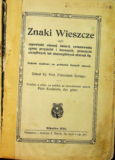 Znaki Wieszcze 1926 r. - W opisie | Książka w Empik