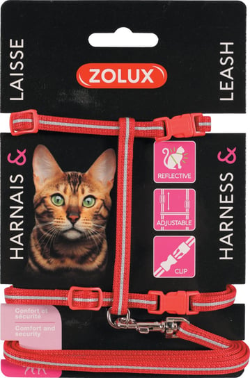 Zolux Zestaw Spacerowy Dla Kota Czerwony - Zolux | Sklep EMPIK.COM