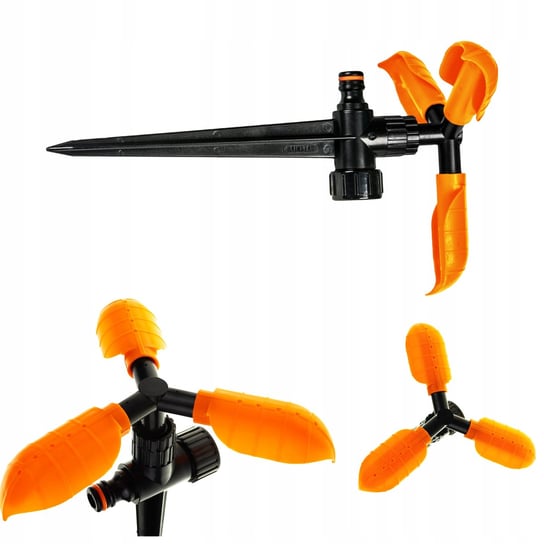 Zraszacz obrotowy Listek x 3 Wbijany 3-ramienny Ogrodowy Nawadnianie - BRADAS | Sklep EMPIK.COM