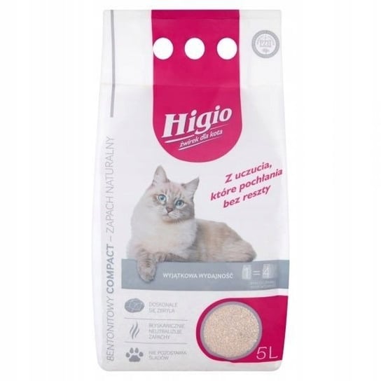 Żwirek Dla Kota Bentonitowy Zapach Naturalny Higio Compact 5 L - Higio ...