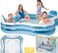 BASEN OGRODOWY DMUCHANY Z SIEDZENIAMI DUŻY XXL 229x229CM INTEX 882L ...