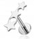 Tytanowy Kolczyk Labret PIERCING Gwiazda Gwiazdki HELIX Lobe 1,2/6 ...